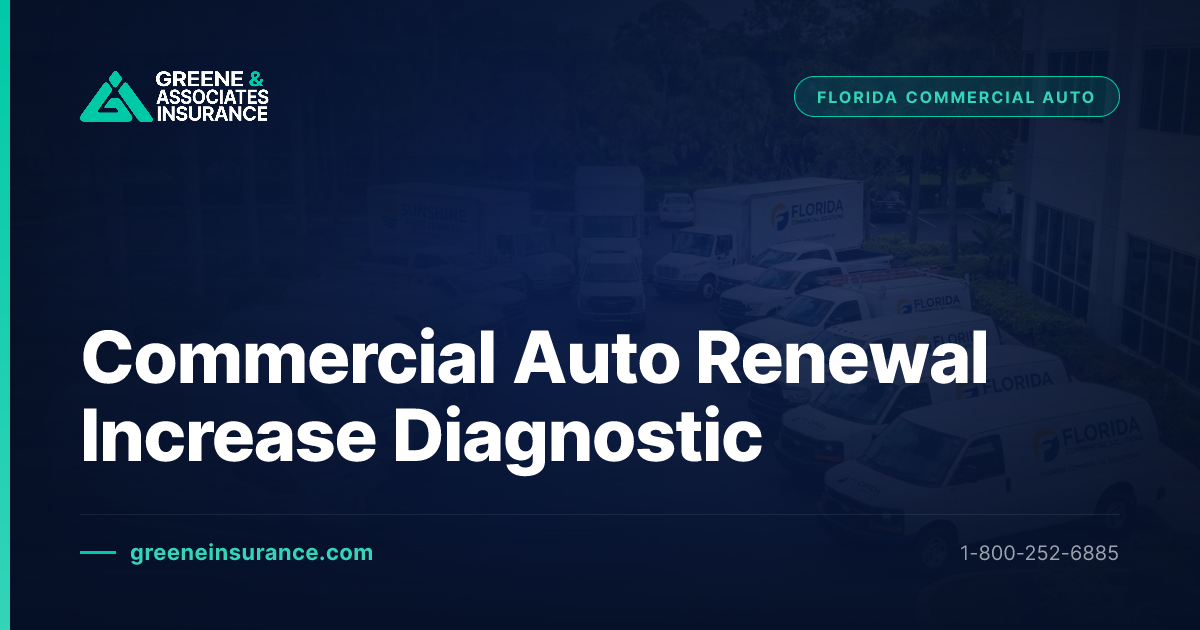 Commercial Auto Renewal Increase Florida | Diagnostic Checklist ...